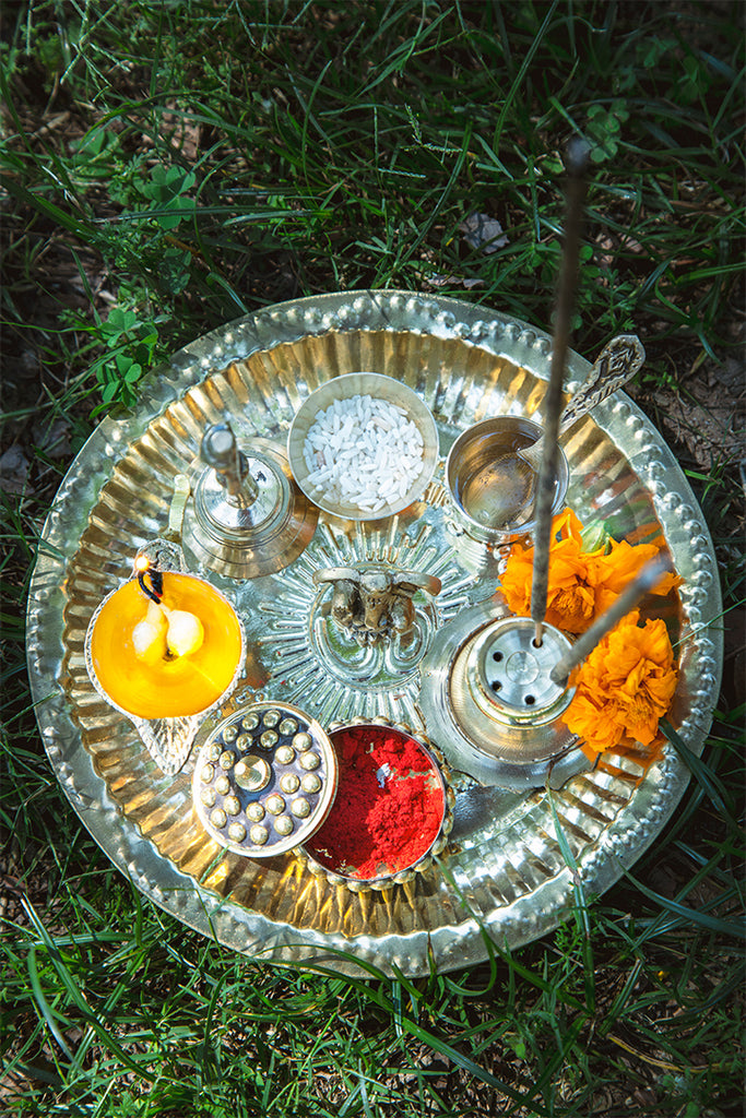Copper Puja Thali Kit- The Sattva Collection