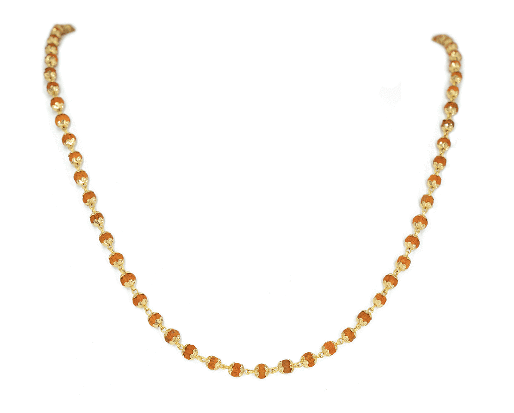 108 Rudrani Seed with 18kt gold necklace
